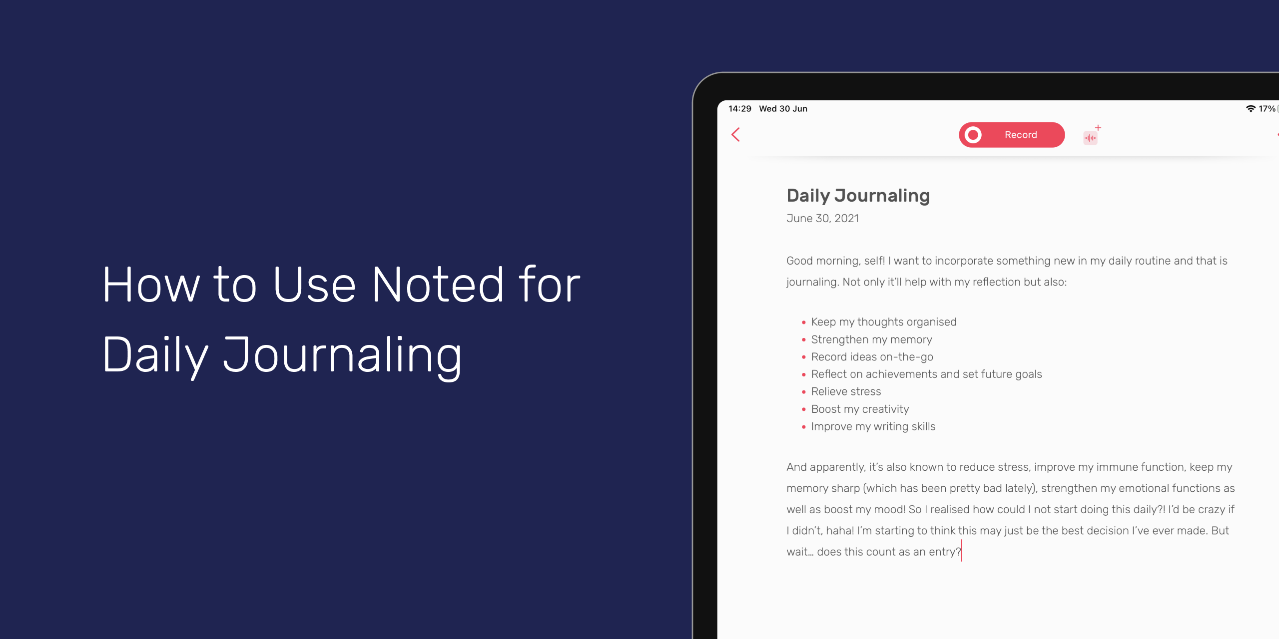 How To Use Noted For Daily Journaling Noted App How To Use Noted For Daily Journaling Noted App